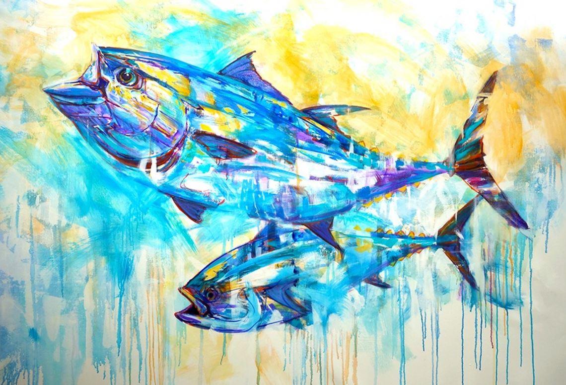 "Bluefin" Expressionist Bluefin Tuna Art