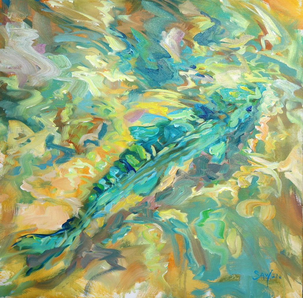 NEW! "Flats Ghost" Original 20" x 20" Bonefish Painting