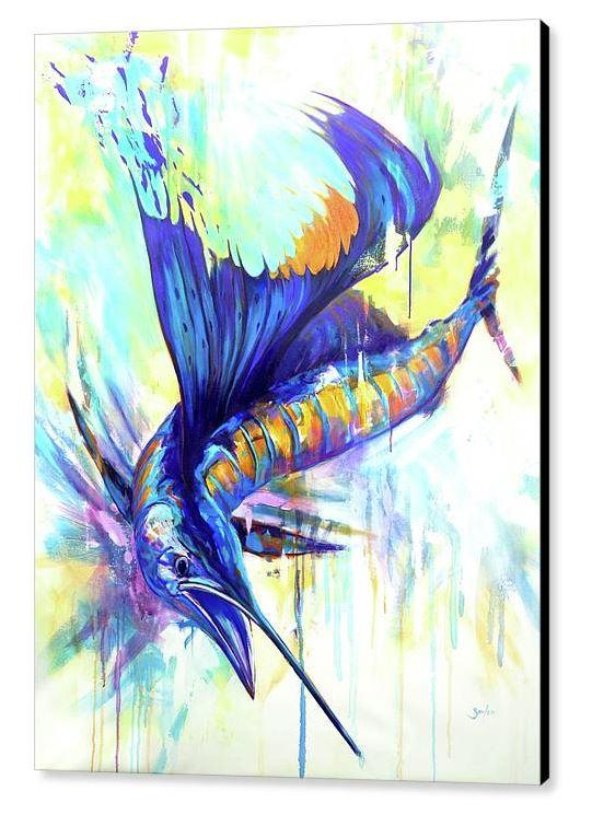 "Pelagic Dragon" Expressionist Sailfish Art