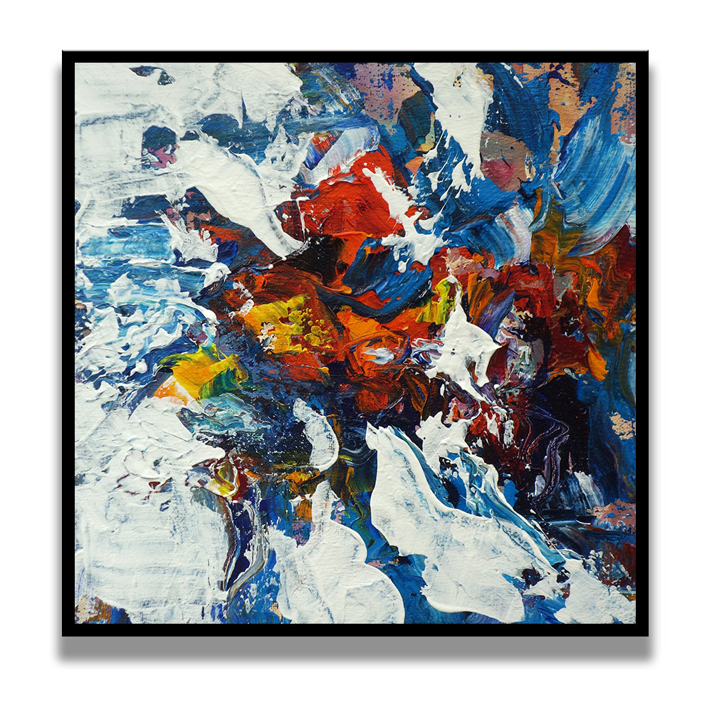 "Snuff The Rooster" Original 10" X 10" Abstract Painting