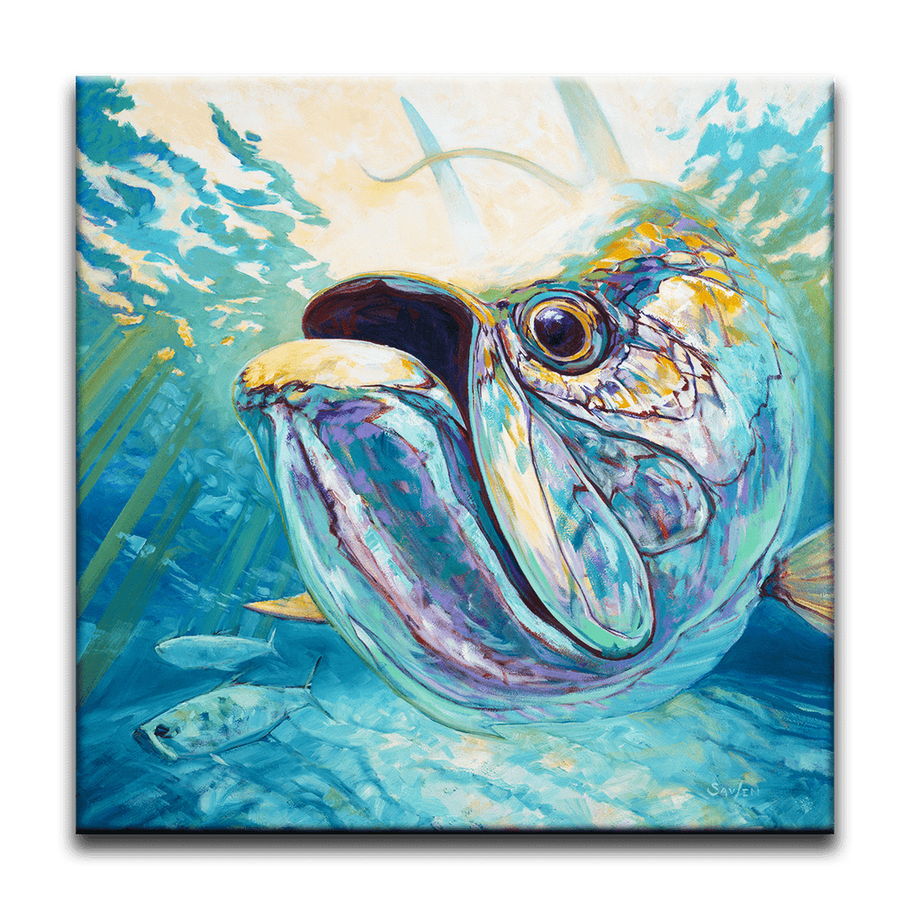 "Silver and Sun" Tarpon Fine Art Tile