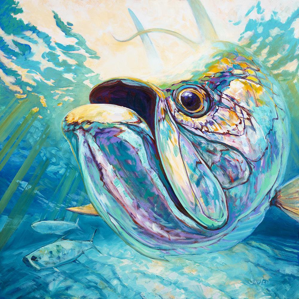 "Silver and Sun" Tarpon Art