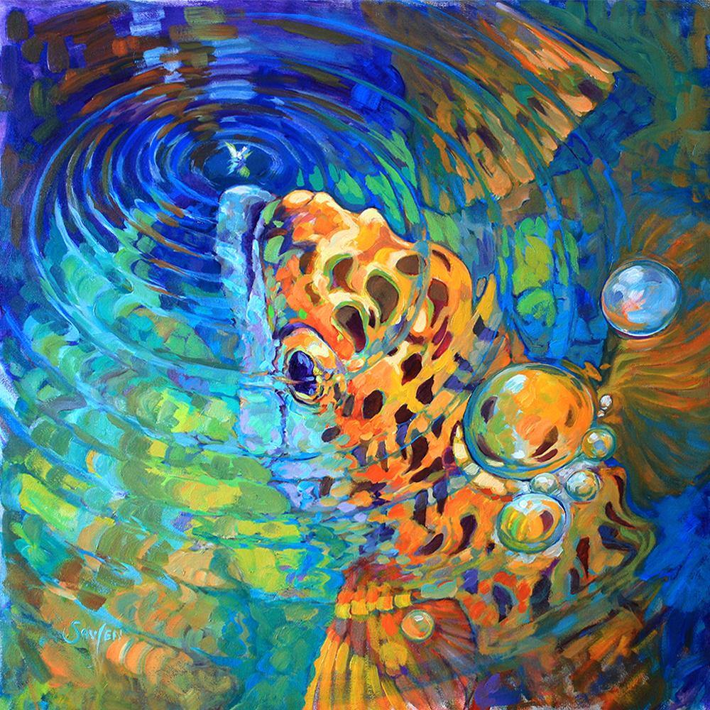 "Trout Rise" Fine Art Tile