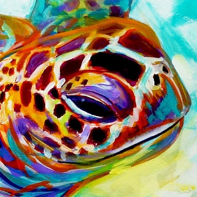 NEW! "Ascension" Original 3' x 4' Expressionist Sea Turtle Painting